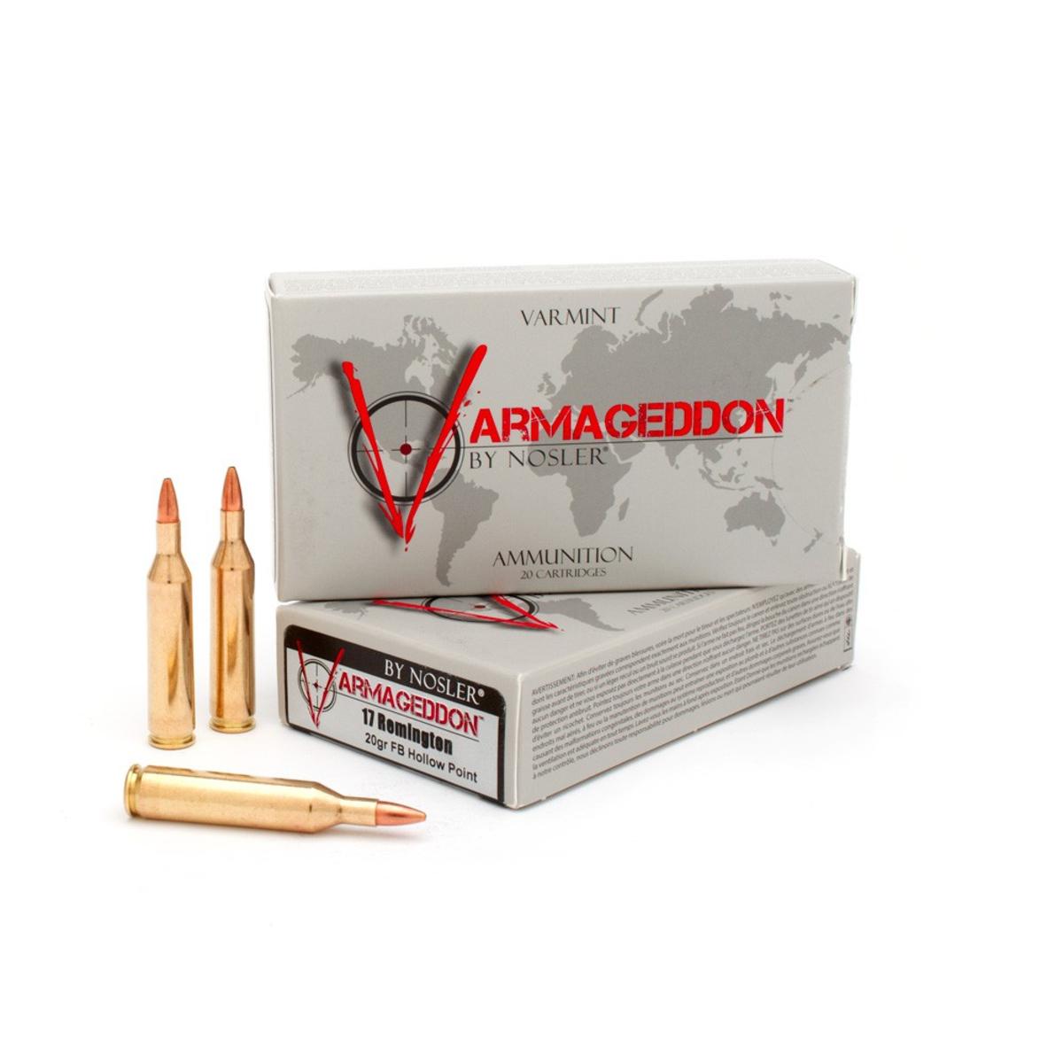 Nosler Varmageddon Ammunition 17 Remington 20gr FB Tipped Box 20 – BushWear