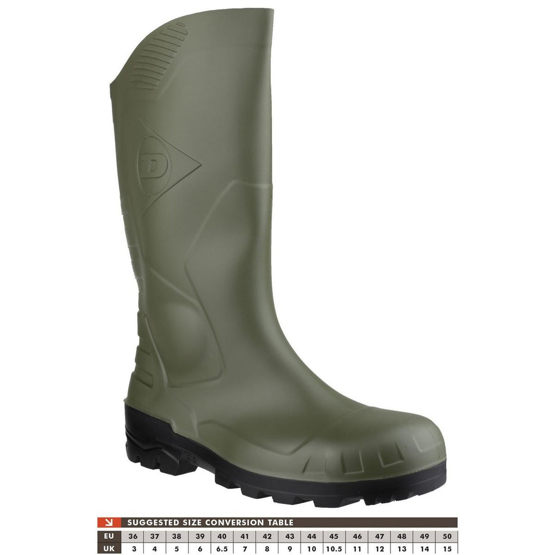 Dunlop Devon Full Safety Wellington Green/Black – BushWear