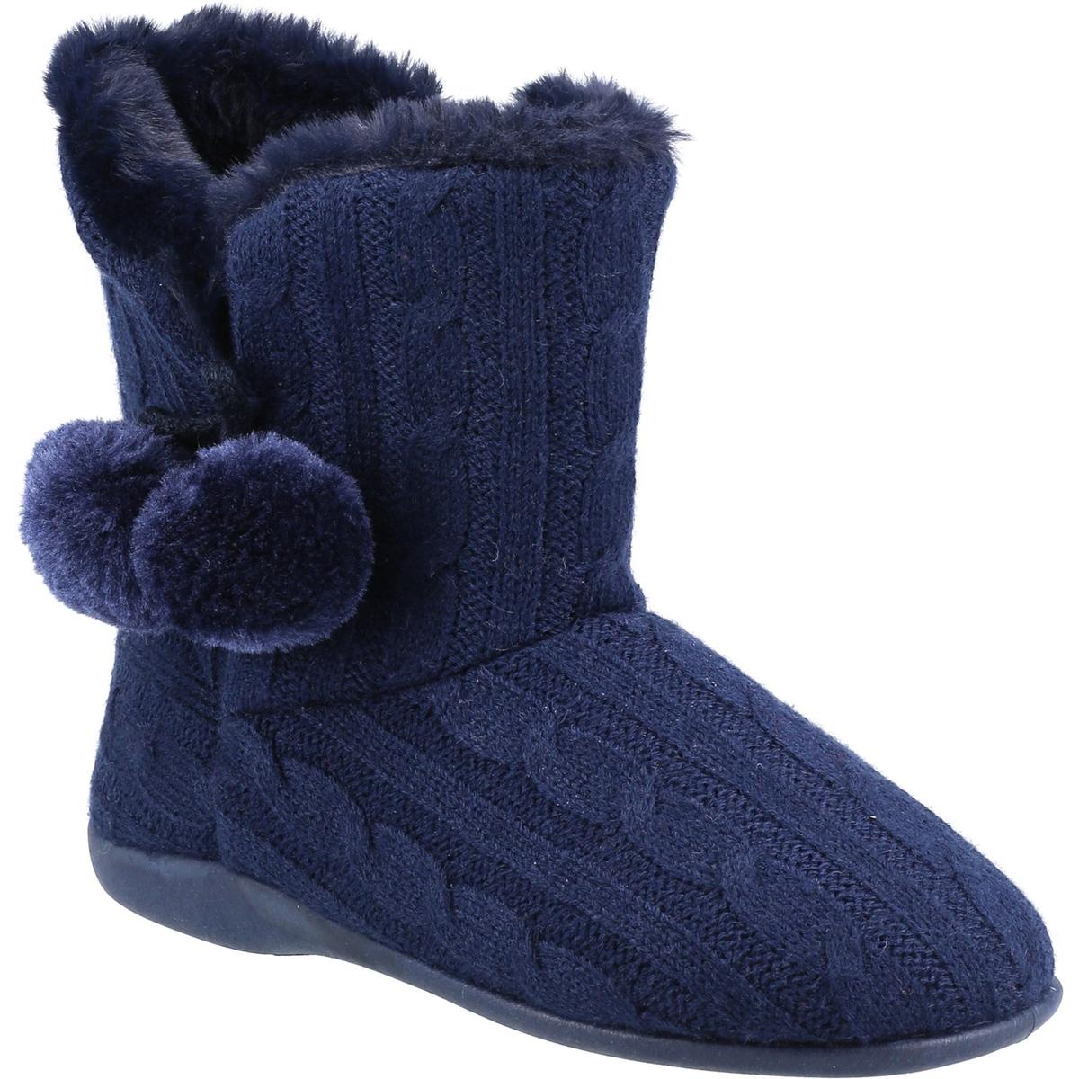 Fleet & Foster Apple Knitted Bootie Slipper Navy – BushWear
