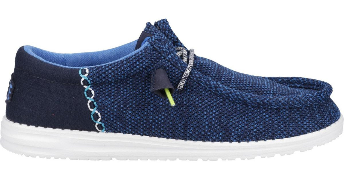 HEYDUDE Wally Funk Open Mesh Shoe Blue/White – BushWear
