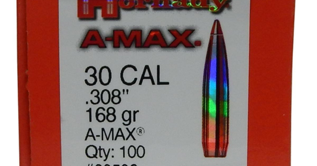 Hornady 30 Cal .308 168 gr A-MAX® – BushWear