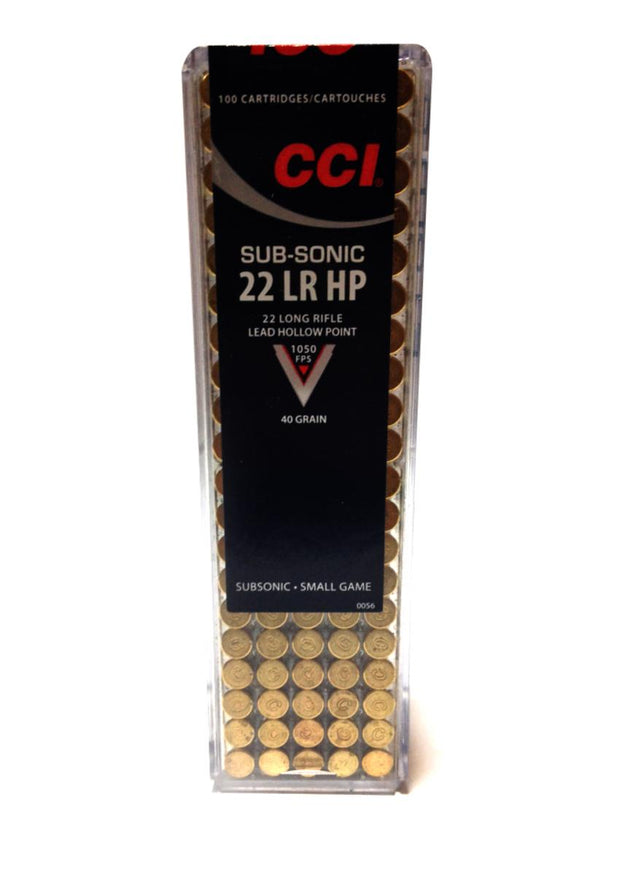 CCI .22LR subsonic 40gr HP (100pk) – BushWear
