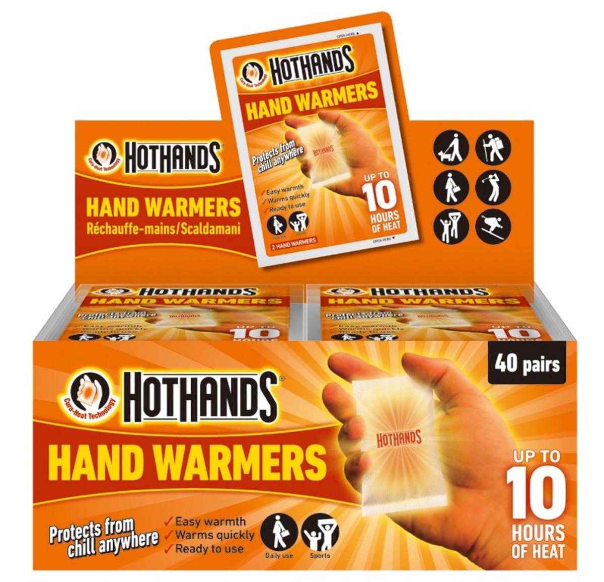 John Rothery HotHands Hand Warmer Counter Display Box of 40 Pairs ...